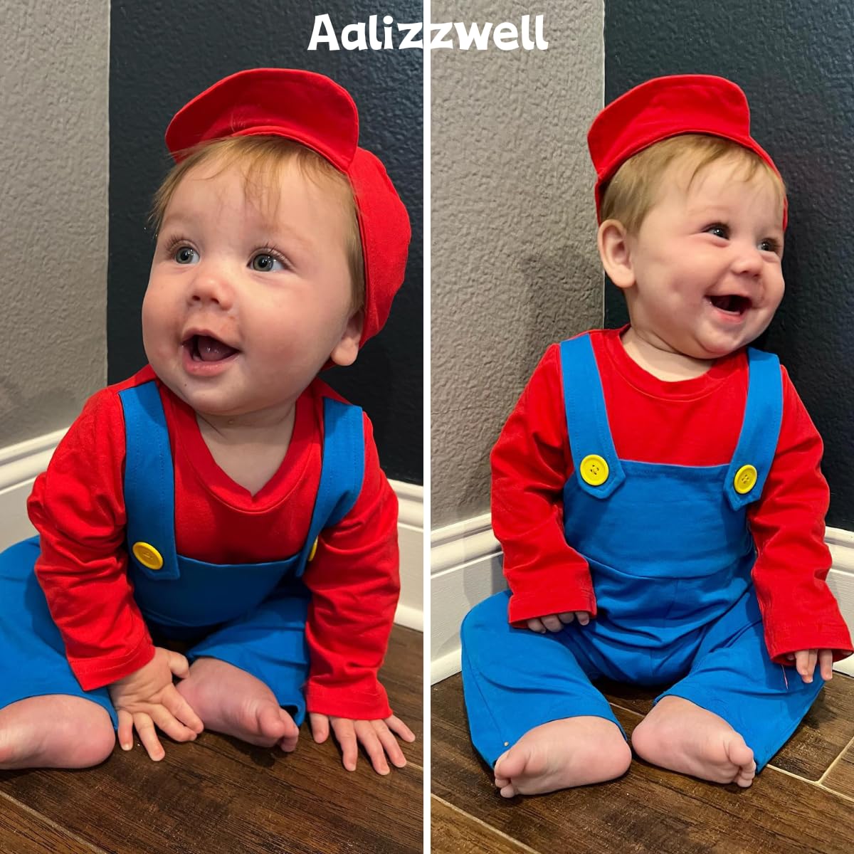 Aalizzwell Baby Boy Romper 12-18 Months Red