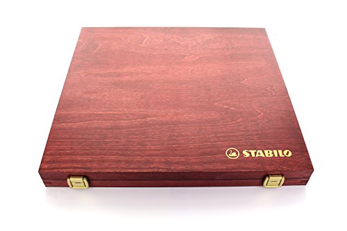 Chalk-Pastel Pencil - STABILO CarbOthello - Wooden Box of 60 - Assorted Colors with Sharpener and Eraser