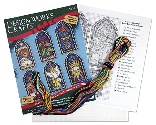 Design Works Crafts Peace on Earth Counted Cross Stitch Ornament Kit, Various (Holiday/Christmas)
