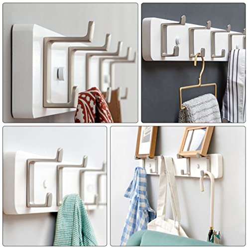 Cabilock Hat Hanger 1 Set Towel Bedroom Hanging Hangers Hat Khaki for Use Rack Duty White Wall Hanger Bathroom Heavy Key Kitchen Self Coat Wooden Hook Clothes Dorm Hooks Mounted Ceiling Ceiling Hook