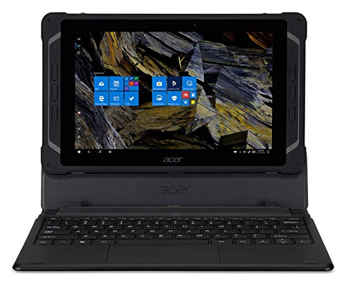 Acer Enduro T1 ET110-31W-C2KN Rugged Tablet, 10.1" WXGA IPS Touch, Intel Celeron N3450, 4GB LPDDR4, 64GB eMMC, WiFi-5, Front 2MP Webcam, Rear 5MP Webcam, Portfolio Keyboard, Windows 10 Professional