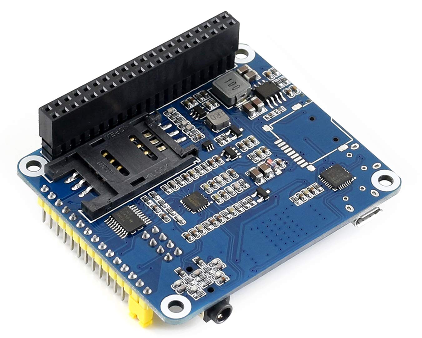 SIM7600A-H 4G/3G/GNSS HAT for Raspberry Pi 4B/3B+/3B/2B/B+/A+/Zero/Zero W/WH and Jetson Nano, 4G Communication and GNSS Positioning Module LTE-FDD B2/B4/B12 Brand Support LTE CAT4 up to 150Mbps