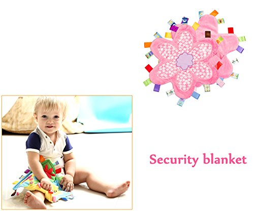 Inchant Taggy Soothing Security Blanket Plum Blossom Baby Velvet Comforter - Pink