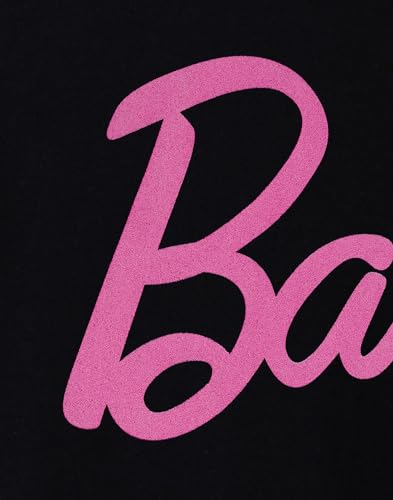 Barbie Women's Black Logo Tee | Iconic Brand | Fashionable Retro Top | Comfortable Fit Movie Merchandise - Small