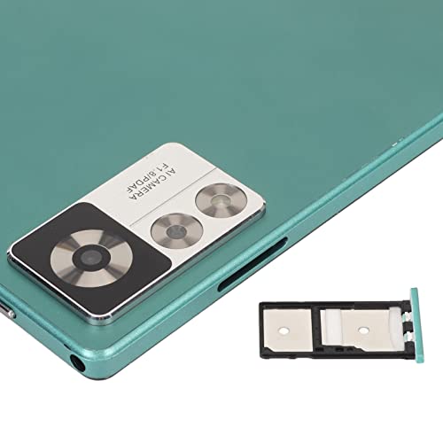 AMONIDA HD Tablet, Green Dual Camera Gaming Tablet Octa Core CPU 2 Card Slots 10.1 Inch FHD for Business (US Plug)
