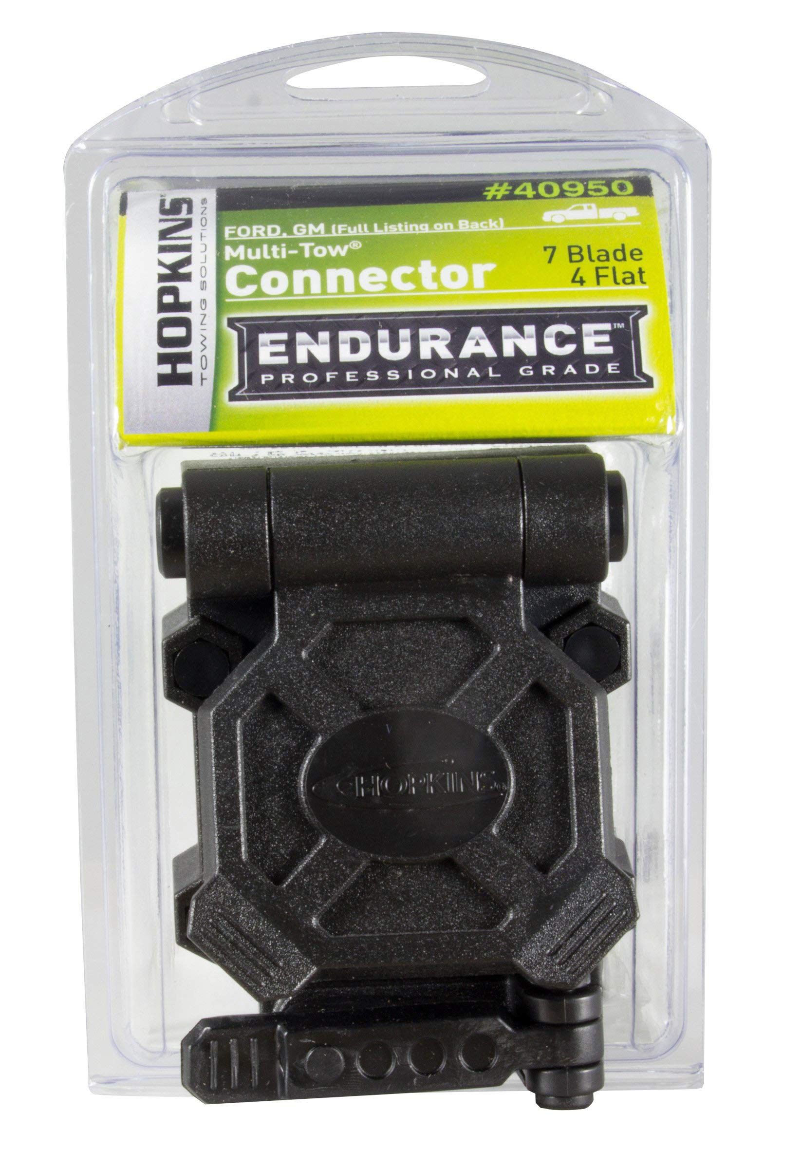 Hopkins Towing Solutions Endurance 40950 Multi-Tow 7 Blade and 4 Flat Vehicle Wiring Kit, Black