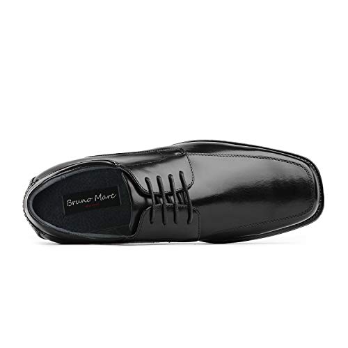 Bruno Marc Men's Black Square Toe Classic Business Dress Shoes 9 M US Goldman-01