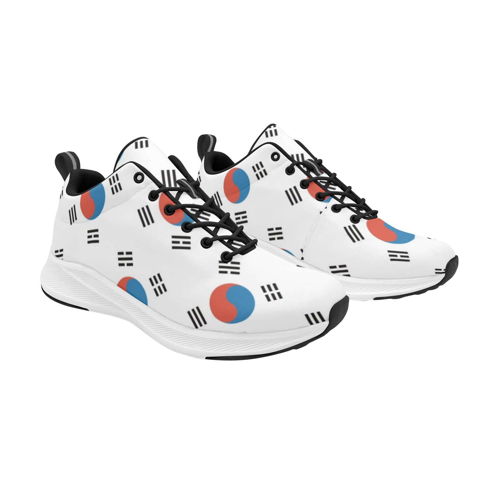 AFFAMA Korea South Flag Womens Lightweight Running Walking Shoes Casual Sneaker White