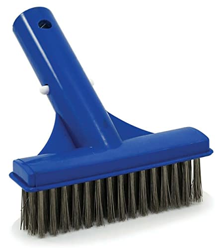 ATIE 5-Inch Heavy Duty Stainless Steel Bristle Wire Pool Algae Corner Brush for Concrete and Plaster Pool Spa to Brush Hard-to-Reach Pool Corners, Steps, Tiles