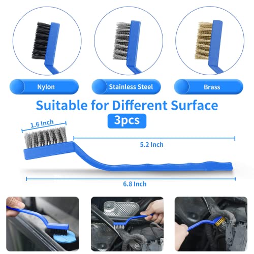 CLEAFOU 20pcs Car Detailing Brush Kit Car Cleaning Tool Set Auto Car Detailing Brush Interior Cleaner Wash Tools Kit for Cleaning Wheels, Dashboard, Leather, Air Vents, Emblems, Windshield