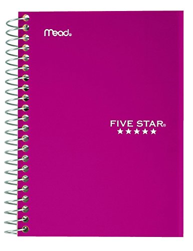 Five Star Personal Spiral Notebook, 7" x 4 3/8", 100 Sheets, College Rule, Assorted colors, 12 Pack