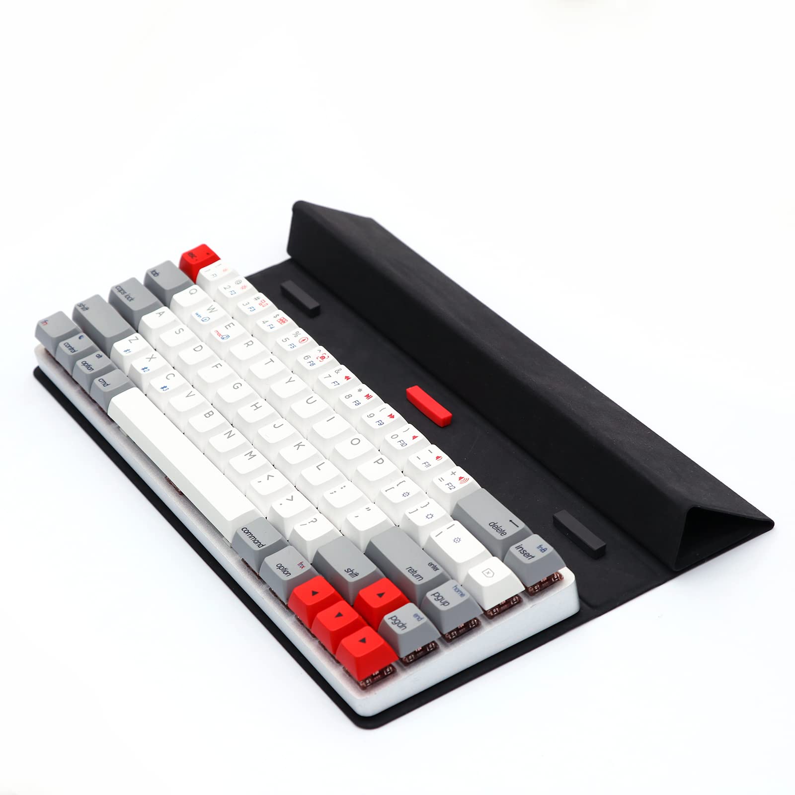 EPOMAKER NT68 65% RGB Hotswap Bluetooth 5.1 Wireless Wired Mechanical Gaming Keyboard with Foldaway Stand, 1900mAh Battery for Mac/Win/Gamer (Chocolate Brown Switch, Grey White for Mac)