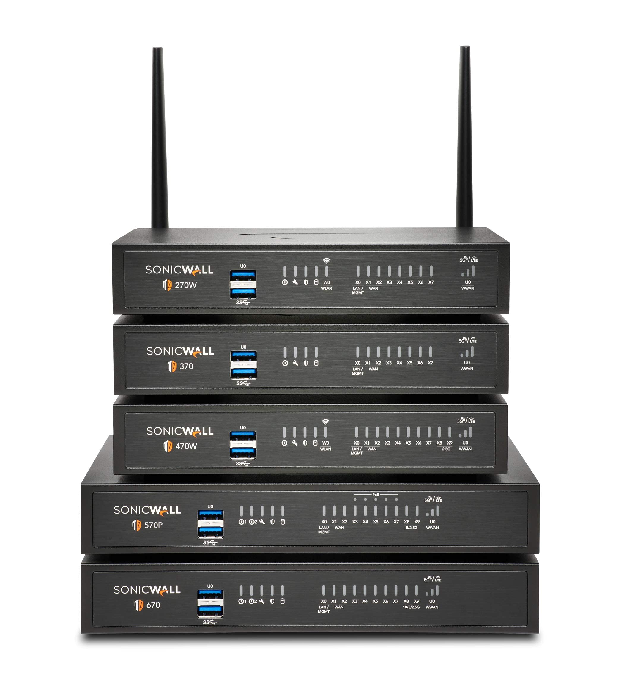 Sonicwall TZ370W Secure Upgrade Plus - 3YR Threat Edition (02-SSC-7299) | TZ370W Wireless Network Security Appliance with 3 Year Threat Protection Service Suite | Next-Generation Firewall