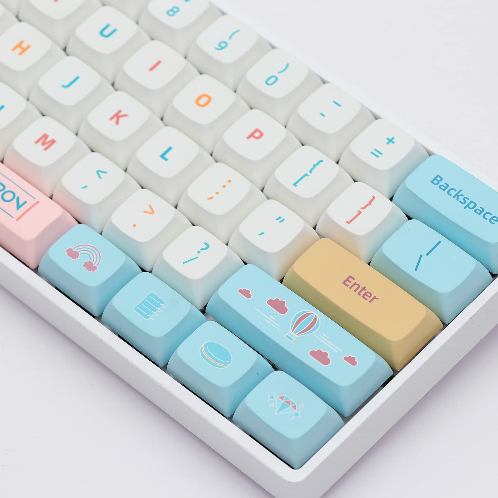 EPOMAKER SK61 61 Keys Hot Swappable Mechanical Keyboard with RGB Backlit, NKRO, IP6X Waterproof, Type-C Cable for Win/Mac/Gaming (Gateron Optical Yellow, Macaron)