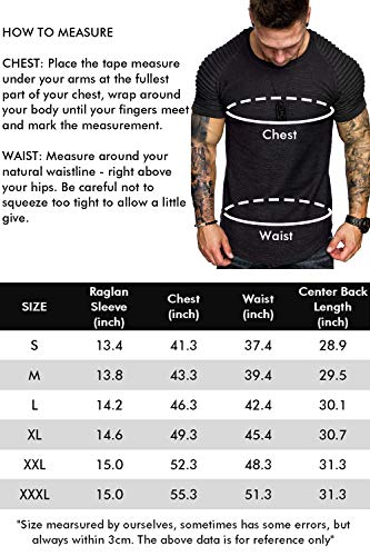 COOFANDY Mens Stylish Gym Tee Fashion Workout Muscle Shirt Khaki M