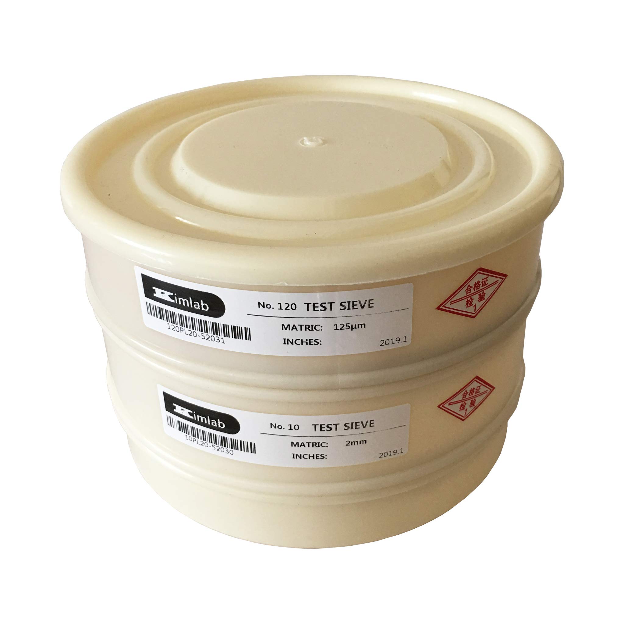 KimLab PL20 Test Sieve #80 / 200μm Mesh Size,Nylon Mesh Cloth, Plastic Frame,20cm Diameter