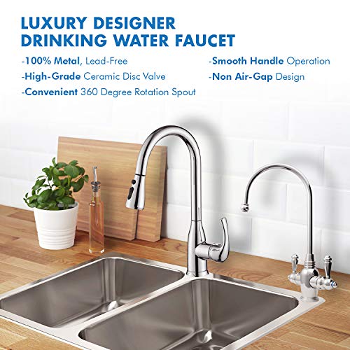 APEC Instant Hot and Cold Reverse Osmosis Drinking Water Dispenser Faucet Chrome (Arlington Faucet-HC-ARL-cm)