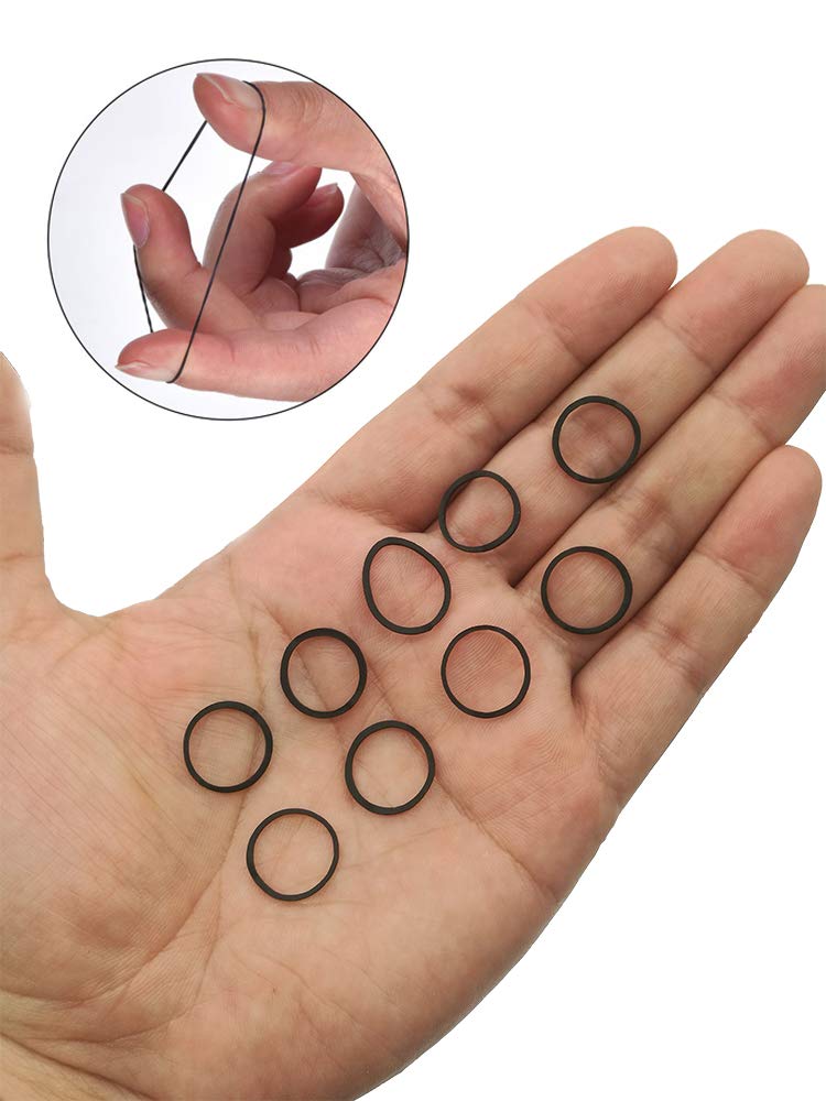 Mini Rubber Bands, Soft Elastic Bands, Premium Small Tiny Black Rubber Bands for Kids Hair, Braids Hair, Wedding Hairstyle (1000 Pieces, Black)