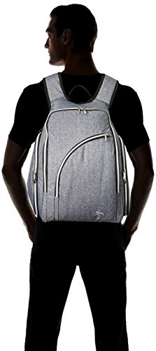 JOHAR Diaper Backpack, Travel Diaper Backpack with Changing Mat | Anti-Theft Travel Bag w/Insulated Bottle Pocket, Waterproof Pocket, Wipes Storage, Laptop Sleeve, Stroller Straps | Grey