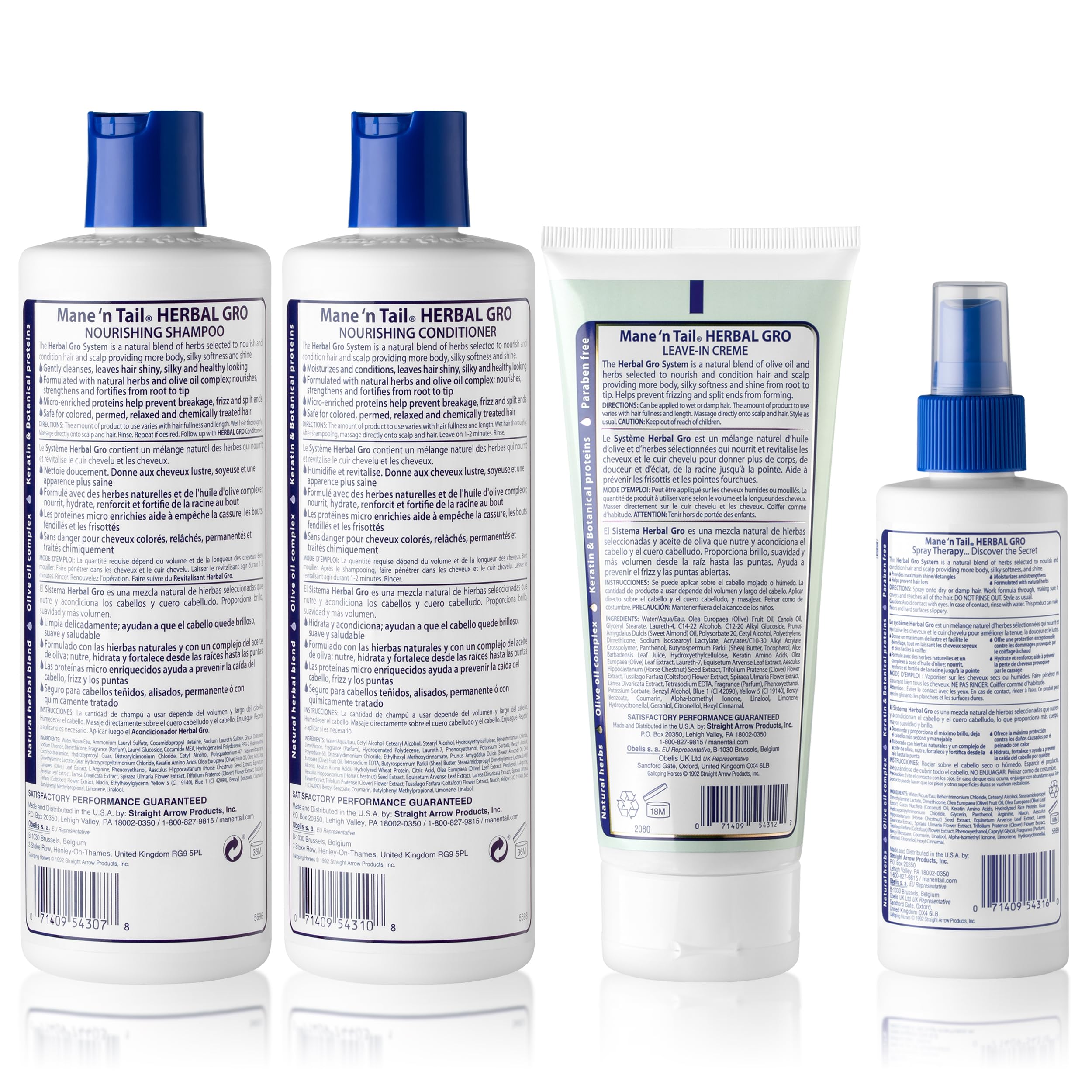 Herbal Gro 12oz Shampoo and 12oz Conditioner Kit with Spray and Creme Therapy
