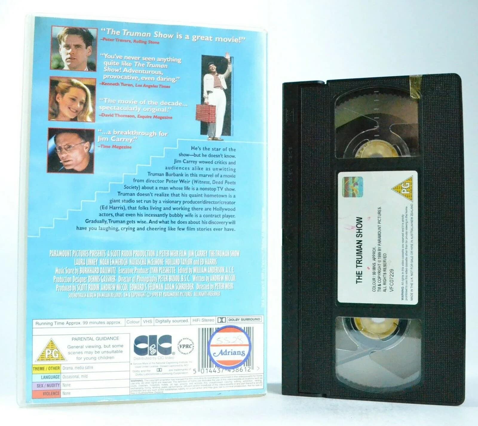 Liphontcta The Truman Show: A Peter Weir Film (1998) - Satirical Drama - Jim Carrey - VHS