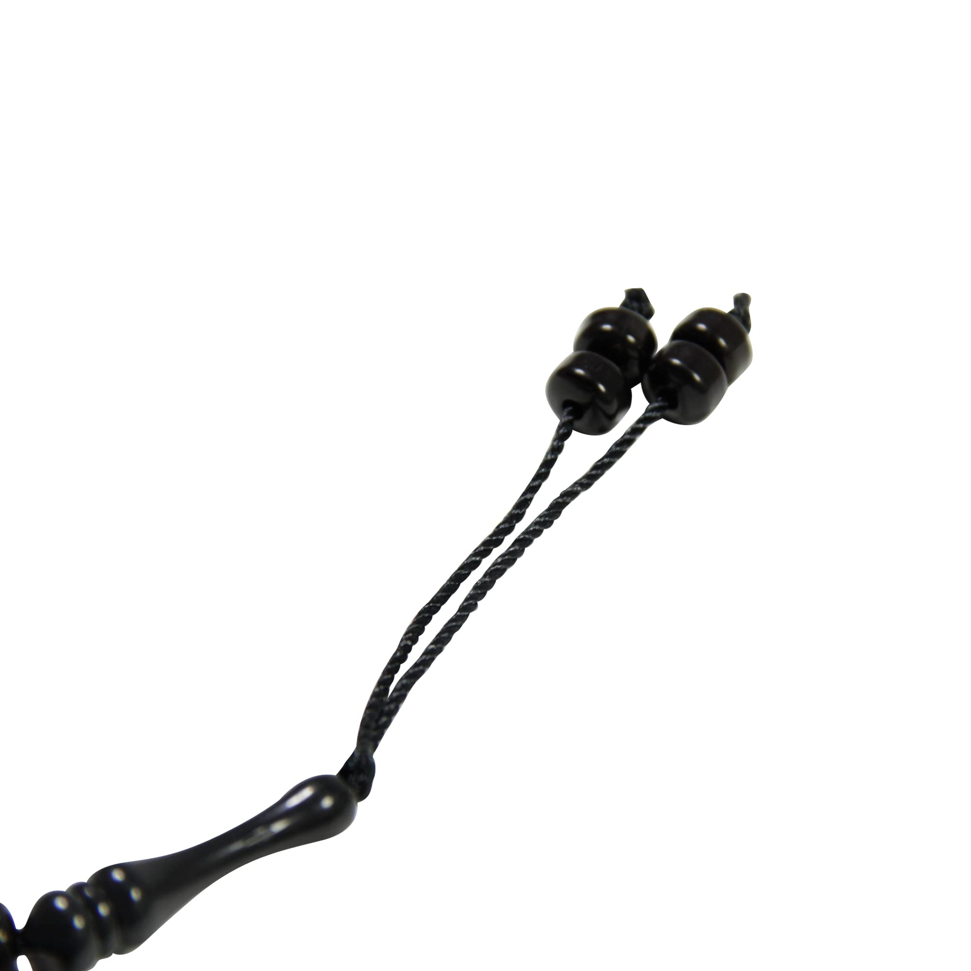 99 Count Circle Black Plastic Rosary Prayer Dikr Beads with Sections
