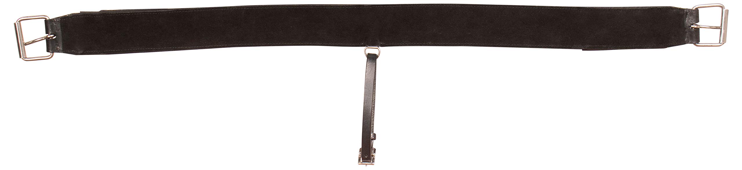 Acerugs REAR CINCHES for WESTERN SADDLES HORSE BUCKING STRAP BACK GIRTH PREMIUM SMOOTH LEATHER with BILLET KEEPERS (Black Tooled)