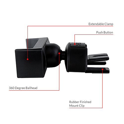 Koomus Pro CD Slot Car Mount Holder Cradle for All Smartphones - Black