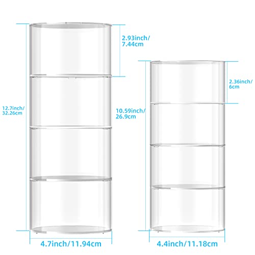 Belt Organizer Masqudo Acrylic 8 Pack Belt Holder Dispaly Case Storage Holder for Watches, Jewelry, Makeup, Bracelets, Rings