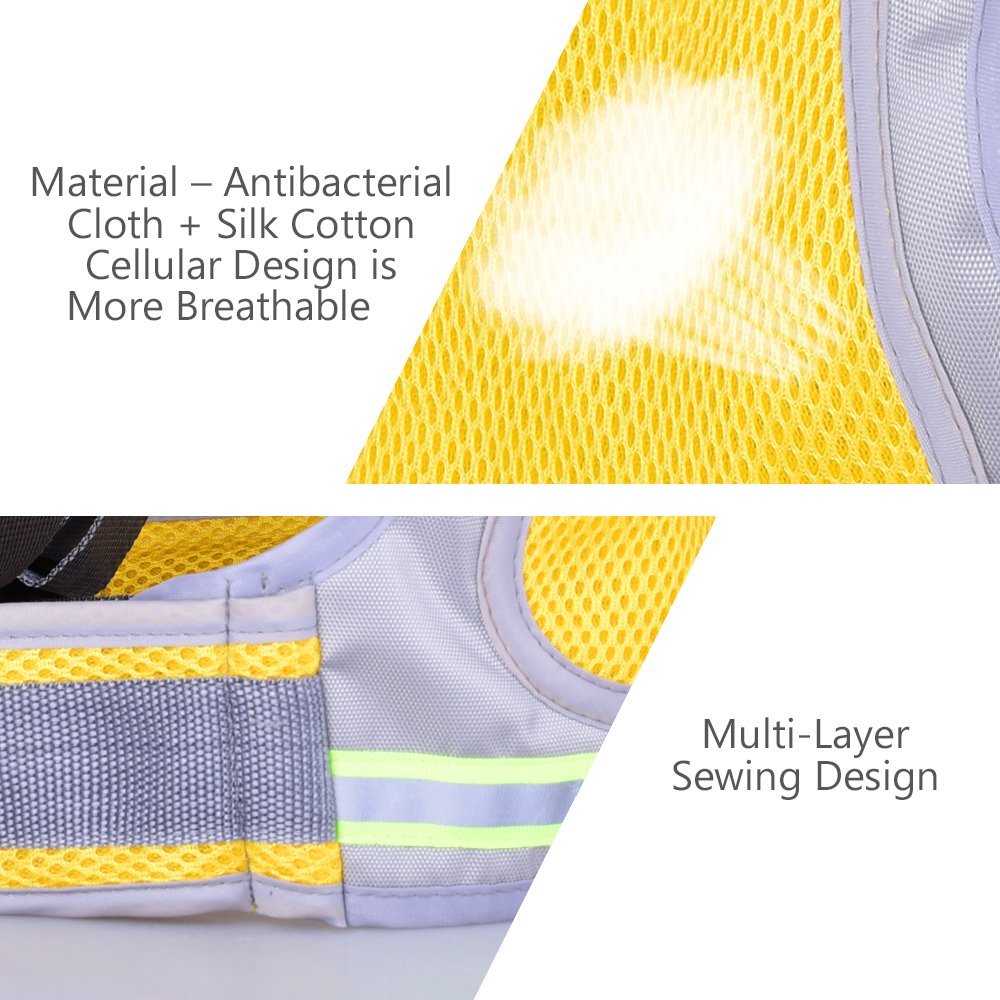 Jolik Child Motorcycle Safety Harness with 4 – in – 1 Buckle Breathable Material in Yellow