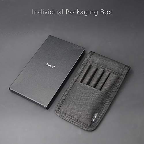 diodrio Belt Pen Holder, Pencil Holder pouch, Pen Sleeve Case Holster for Belt, Hold Multiple pens, Hold 6 Inch Ruler, 4 Pens and a Marker. Made of Durable Fabrics, Detachable, Black.