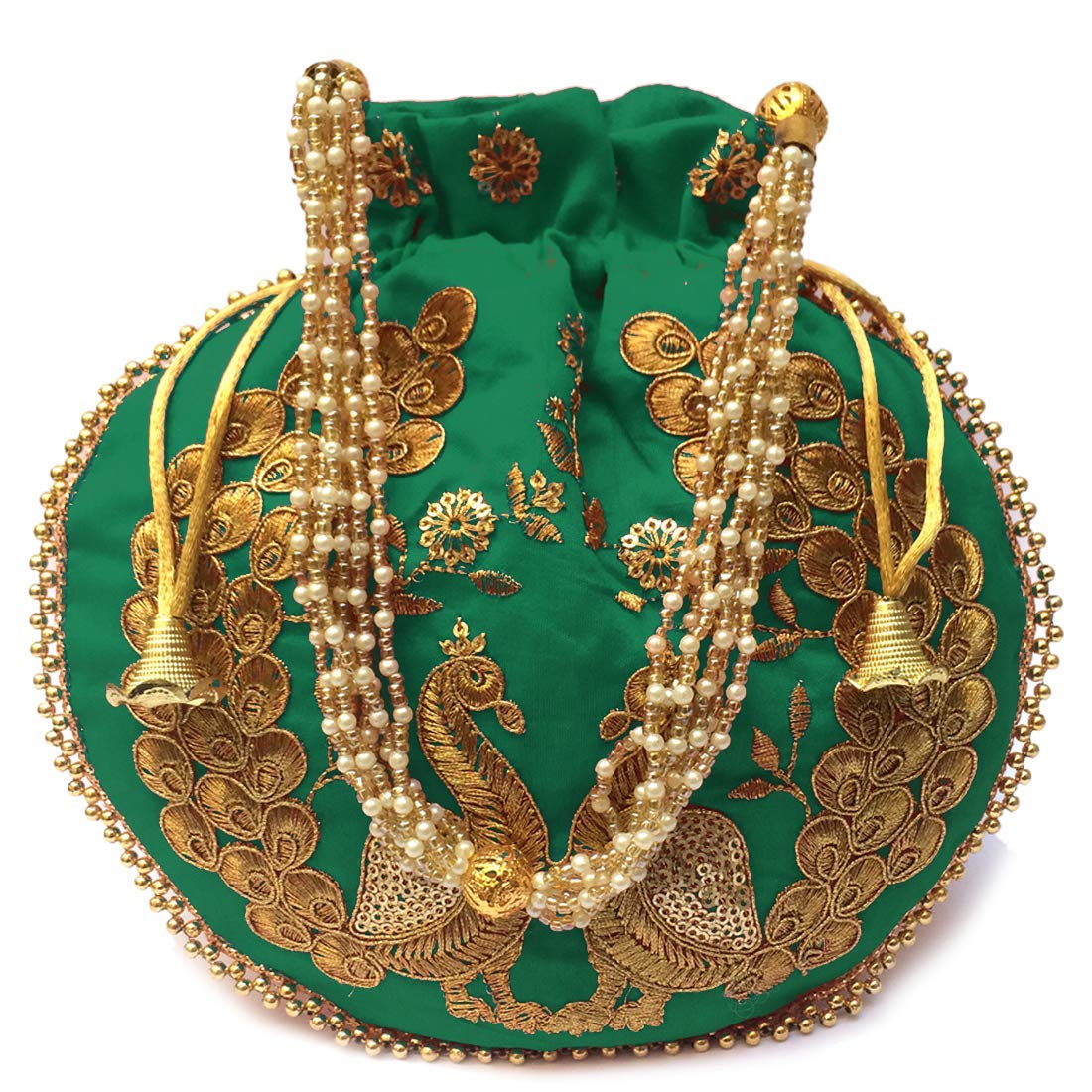Devik DĂŠcor Devik Decor Indian Ethnic Potli Bag Ladies Handbag Purse For Bridal Party Wedding And Gifting-Design CâŚ