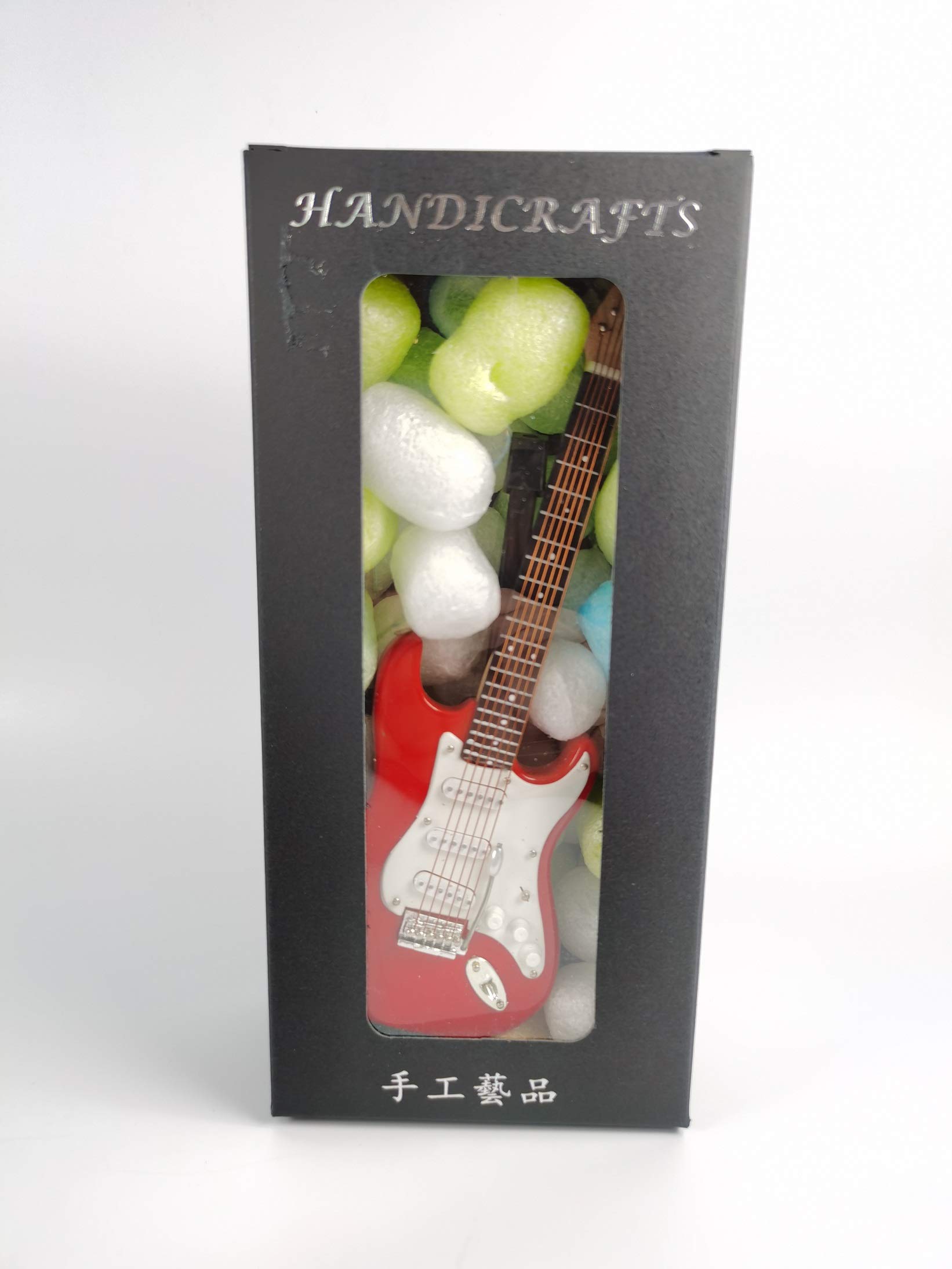 ALANO Mini Musical Ornament red Electric Guitar Model with Stand Guitar Model (GE93R-17)