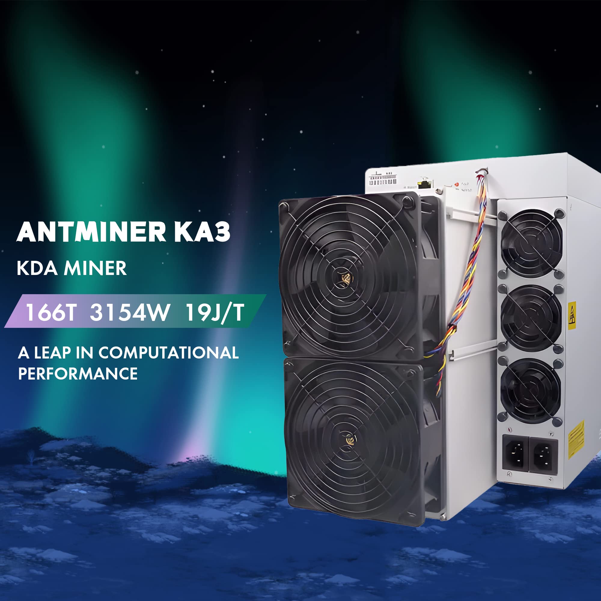 Antminer KA3 166Th/s Kadena Mining Machine, KDA 3154W Asic Miner with PSU