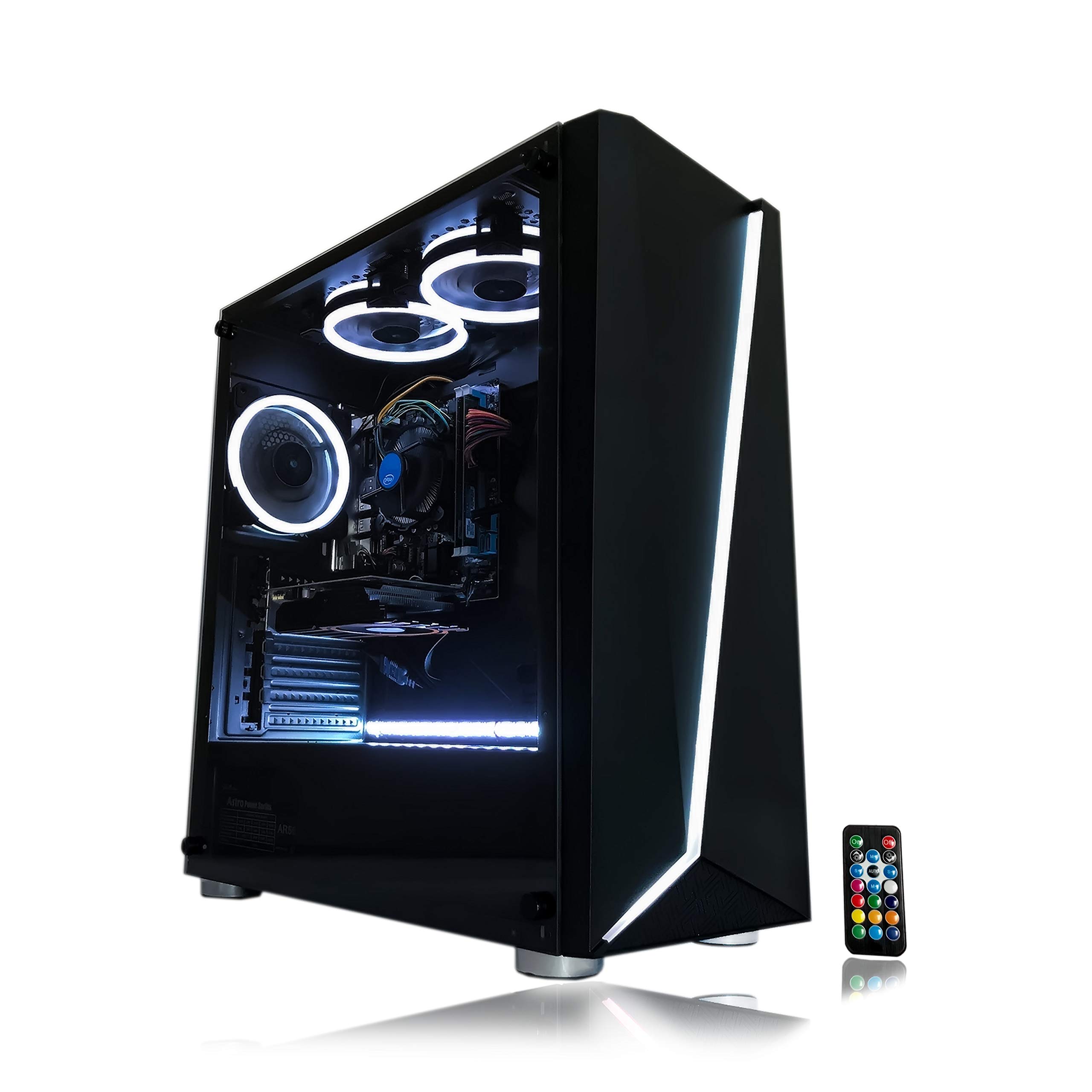 Alarco Gaming PC Desktop Computer Intel i7 3.40GHz,16GB Ram,1TB Hard Drive,Windows 10 pro,WiFi Ready,Video Card GTX 750 4GB, 3 RGB Fans with Remote