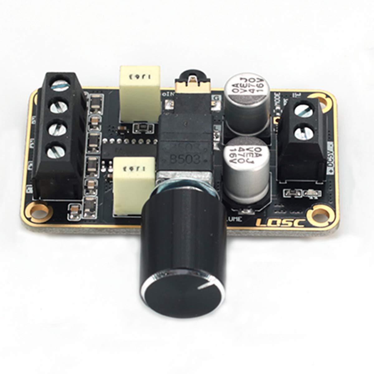 DEVMO Audio Amplifier Board,5W+5W Mini Amplifier Board PAM8406 DC 5V Digital Stereo Power Amp 2.0 Dual Channel Class D Amplify Module for Speaker Sound System DIY