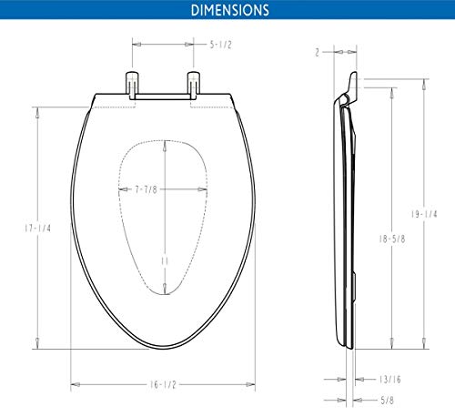 BEMIS 1000CPT Paramount Heavy Duty OVERSIZED Closed Front Toilet Seat with 1,000 lb Weight limit will Never Loosen & Reduce Call-backs, ROUND/ELONGATED, Plastic, White