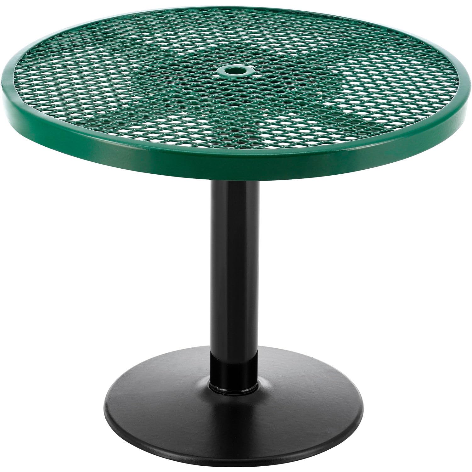 Global Industrial 36" Round Outdoor Cafe Table with Pedestal Base, 29" H, Green