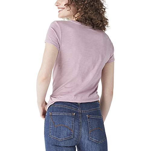 Dickies Women's Short Sleeve V-Neck T-Shirt, Mauve Shadows, XL