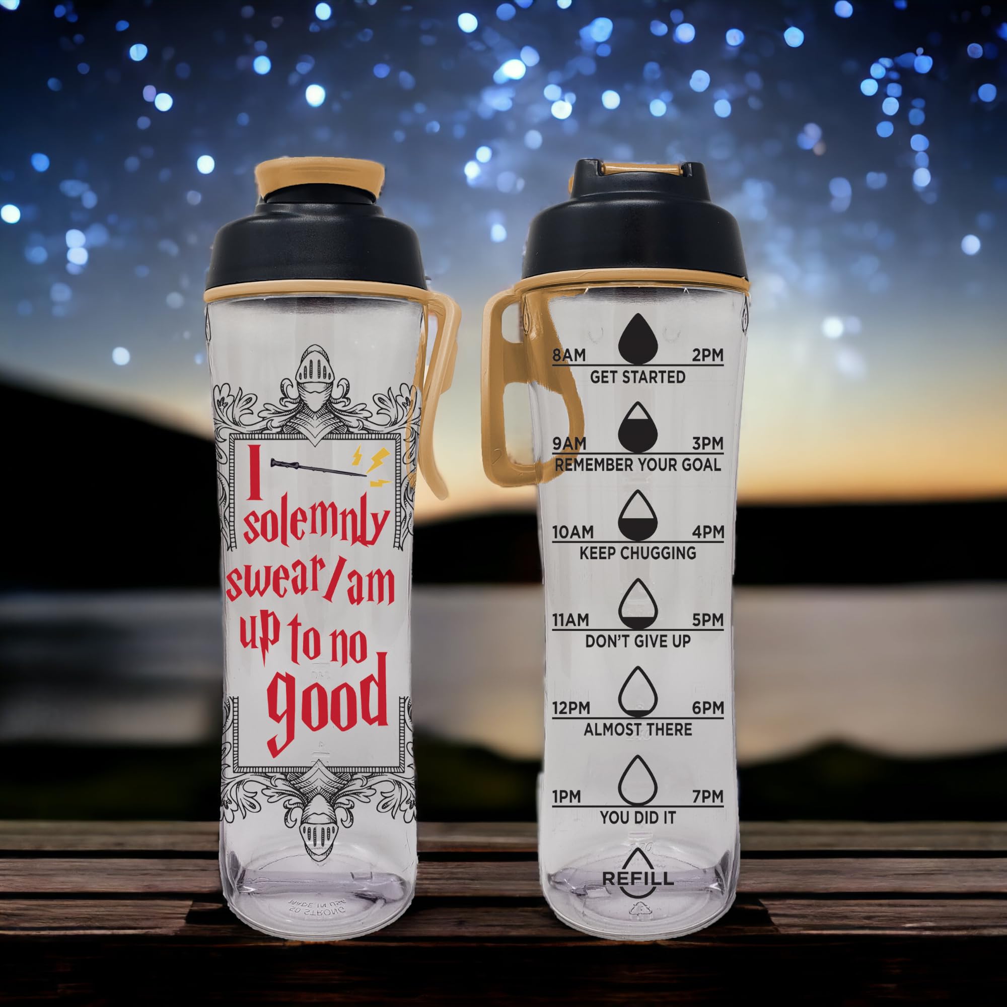 50 Strong BPA-Free Kids Water Bottles with Hourly Time Markers, Chug Cap & Carry Loop | 24 oz Tritan Resuable Bottle for School | Fits in Most Backpack Pockets | Made in USA