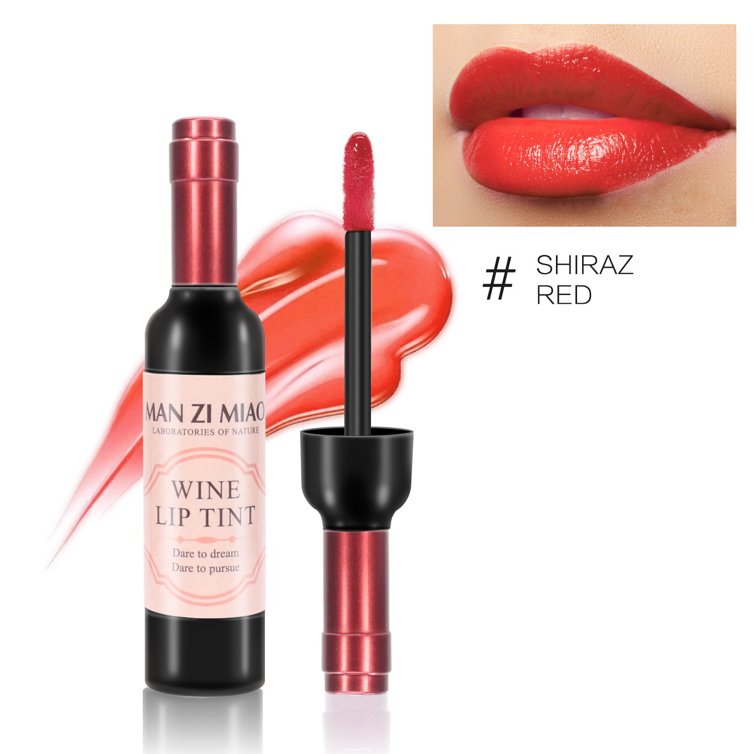 Bieyoc 6 Colors Wine Lip Tint Set,Lipstick Matte Lip Stain Long Lasting Waterproof Lip Gloss Kit, Silky Glossy Lightness Non-Stick Lipgloss for Women (wine high shine lip stain set)