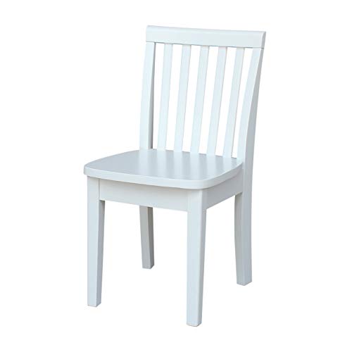 International Concepts 3 Piece Children's Table and Chairs, Linen White