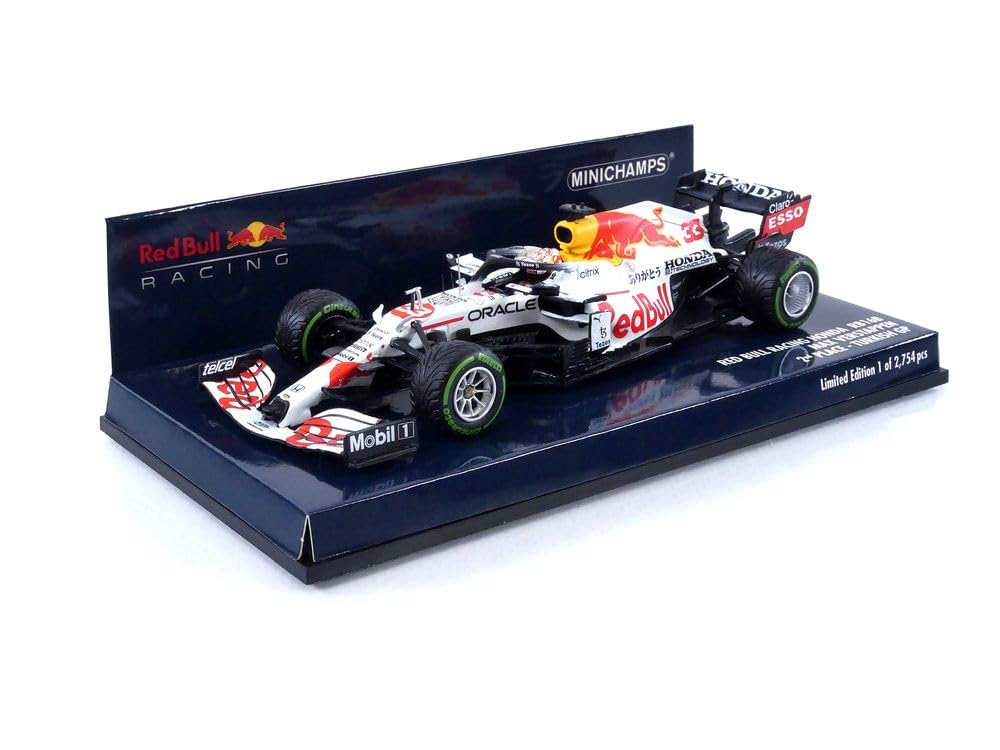 Minichamps 410211633 1:43 Red Bull Racing Honda RB16B-Max Verstappen-2nd Turkish GP 2021 Collectible Miniature Car, Multicoloured