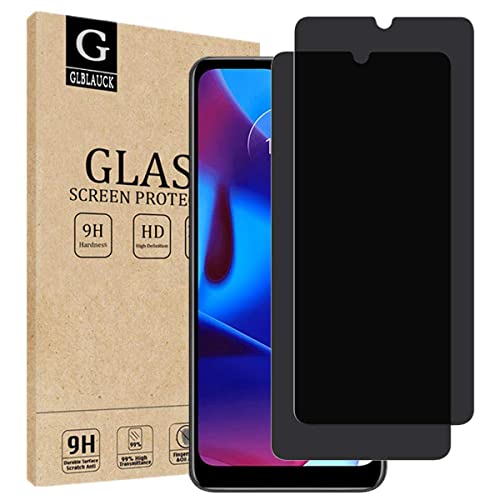 GLBLAUCK [2-Packs] Privacy Screen Protector for Motorola Moto G Pure, Anti-Spy 9H Hardness Tempered Glass Screen Protectors for Moto G Pure 2021