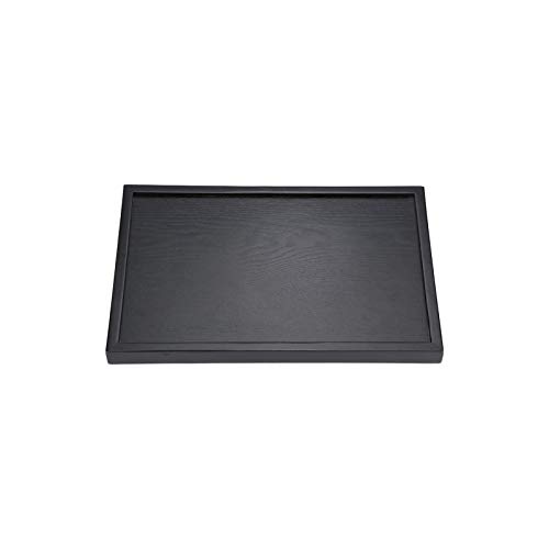 Wood Serving Tray, Rectangle Shape Solid Wood Tea Coffee Snack Food Meals Serving Tray, Plate Restaurant Trays(25*18*2cm)