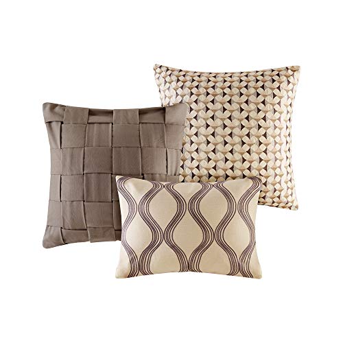 Madison Park Signature Cozy Comforter Set - All Season Bedding Combo Filled Insert and Removable Duvet Cover, Shams, Decorative Pillows, King (110 in x 96 in), Geometric Grey 10 Piece