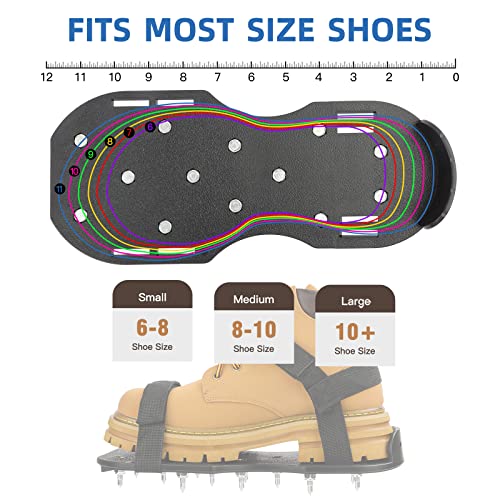Awiivee Epoxy Floor Spiked Shoes- Full Assembled Gunite Spiked Shoes for Epoxy Floor Coating with 3/4" Short Spikes,Perfect for Epoxy Garage Floors, Overlays, Cover Installation