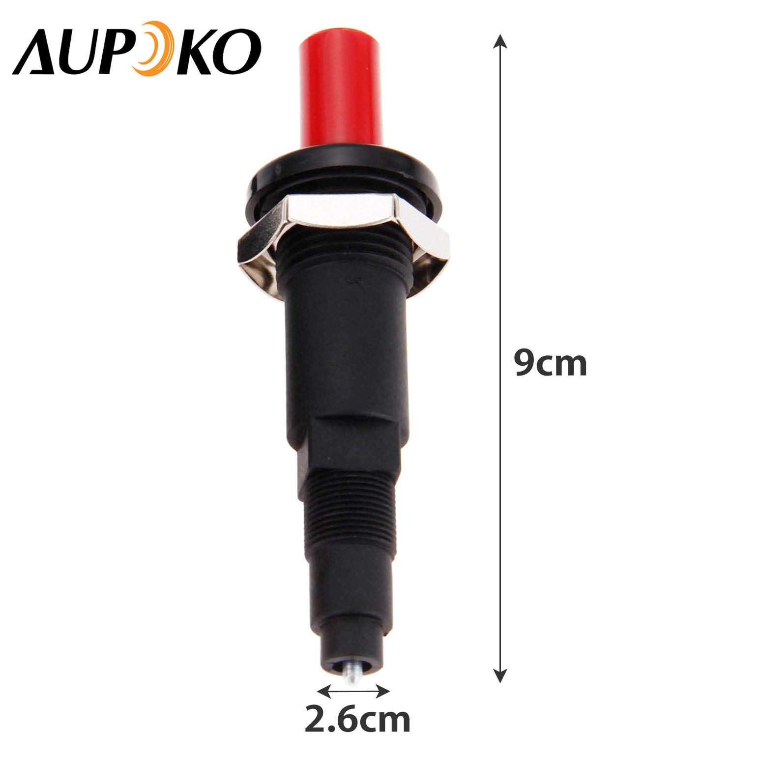 Aupoko Piezo Spark Ignition, One Outlet Plug Push Button Ceramic Spark Kitchen Lighter with High Resistance, Fits for Gas Fireplace/Gas Oven/Gas - 2 PC