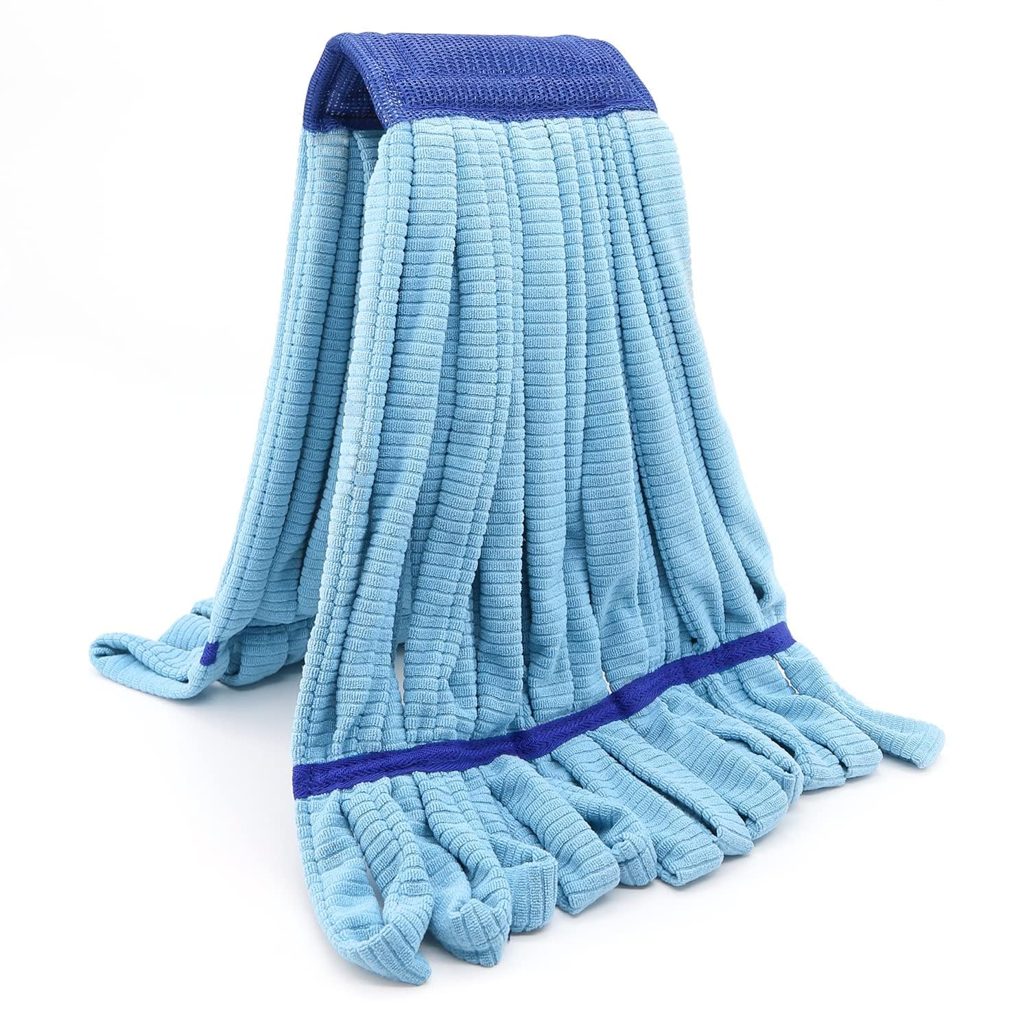 Microfiber Tube Mop Head(16 oz.), 6 Inch Headband, Loop End Commercial String Mop Head Replacement for Home, Highly Absorbent, Industrial and Commercial Use