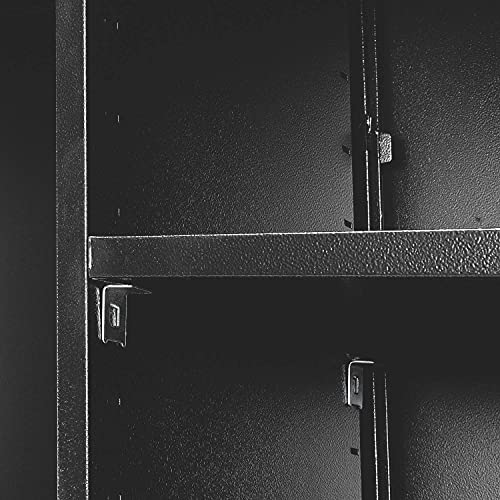 Global Industrial Unassembled Janitorial Cabinet, 36x18x72, Black